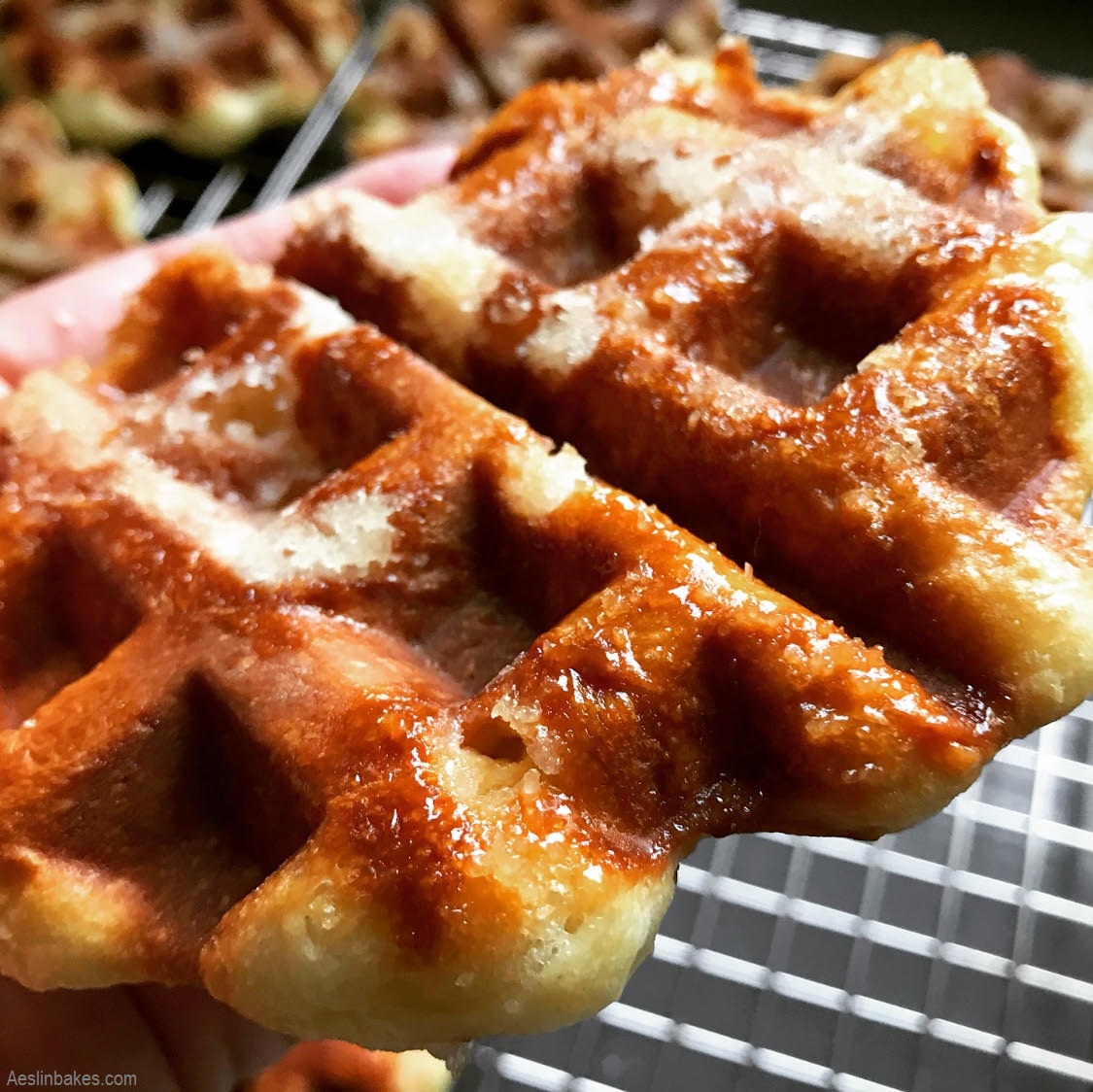 Light & Crispy Liège Waffles (with tangzhong - for a better homemade ...